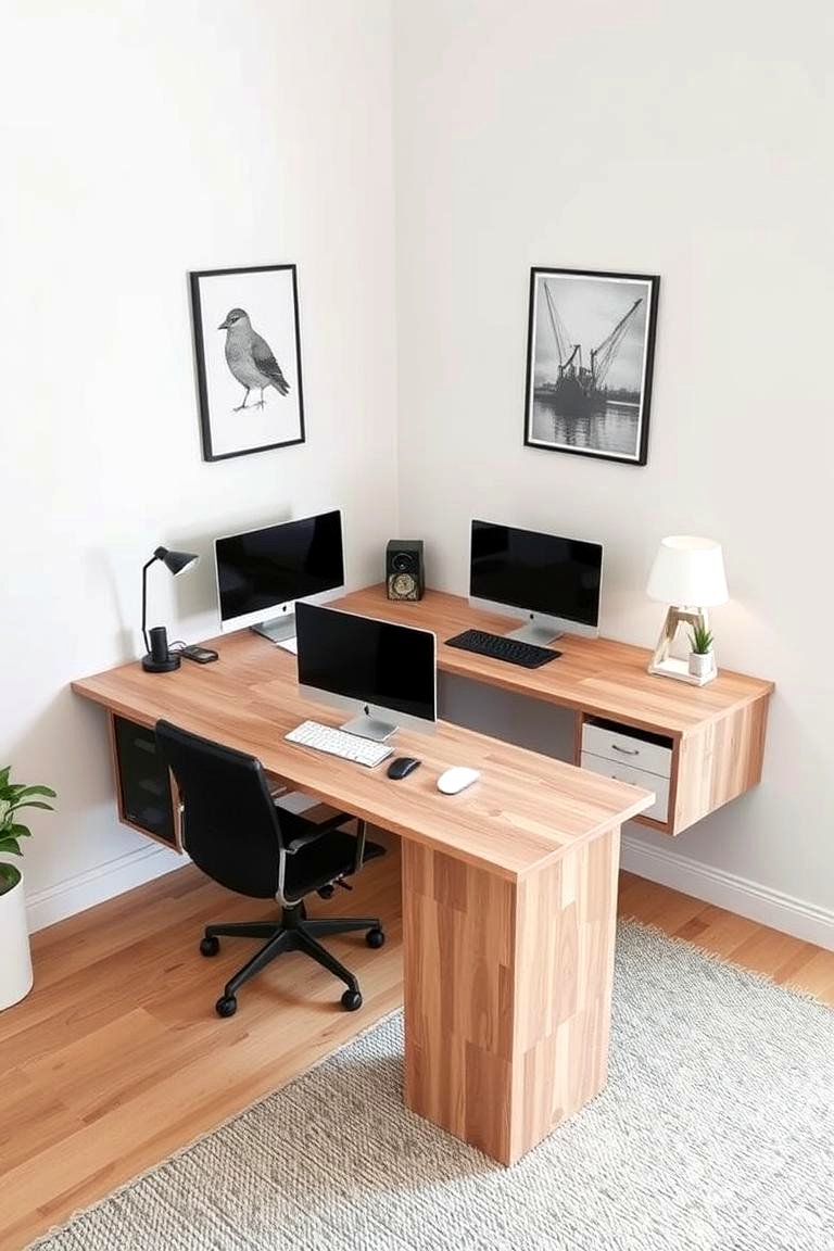 22 Floating Desk Ideas for Compact Home Office Solutions - Lost At E Minor