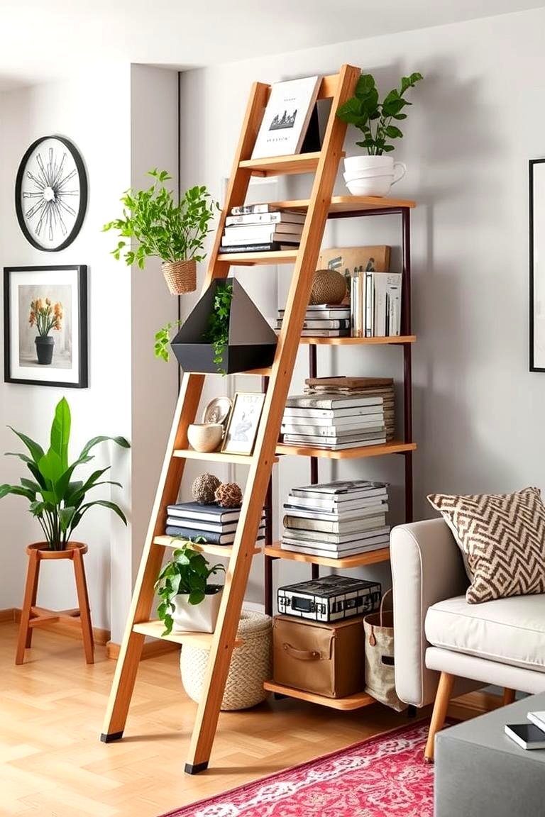 22 Creative Ladder Storage Solutions for Organized Spaces - Lost At E Minor