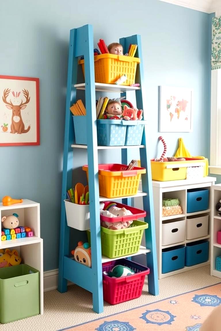 22 Creative Ladder Storage Solutions for Organized Spaces - Lost At E Minor