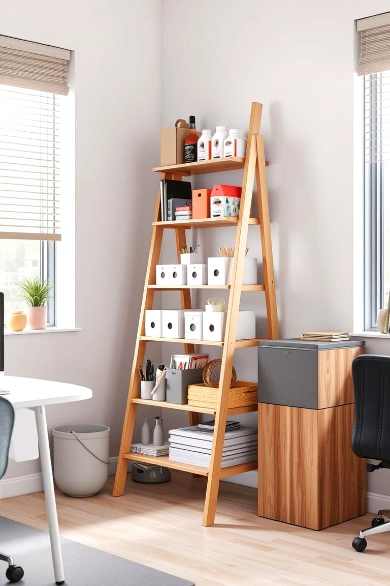 22 Creative Ladder Storage Solutions for Organized Spaces - Lost At E Minor