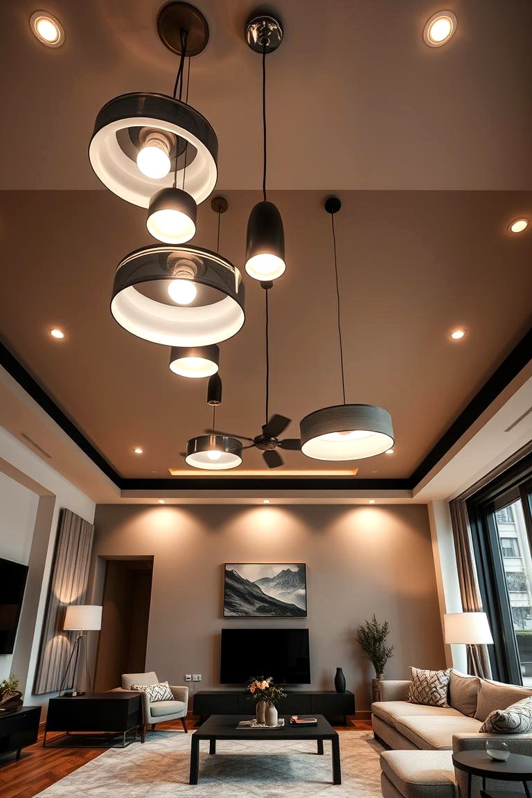 22 Living Room Ceiling Lighting Ideas for Layered Illumination - Lost ...