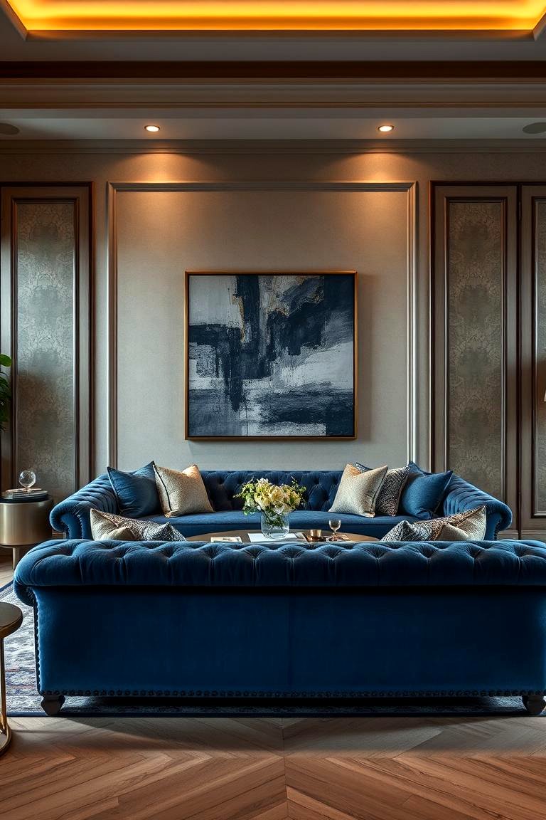 22 Blue Couch Living Room Styling Tips and Layout Ideas - Lost At E Minor