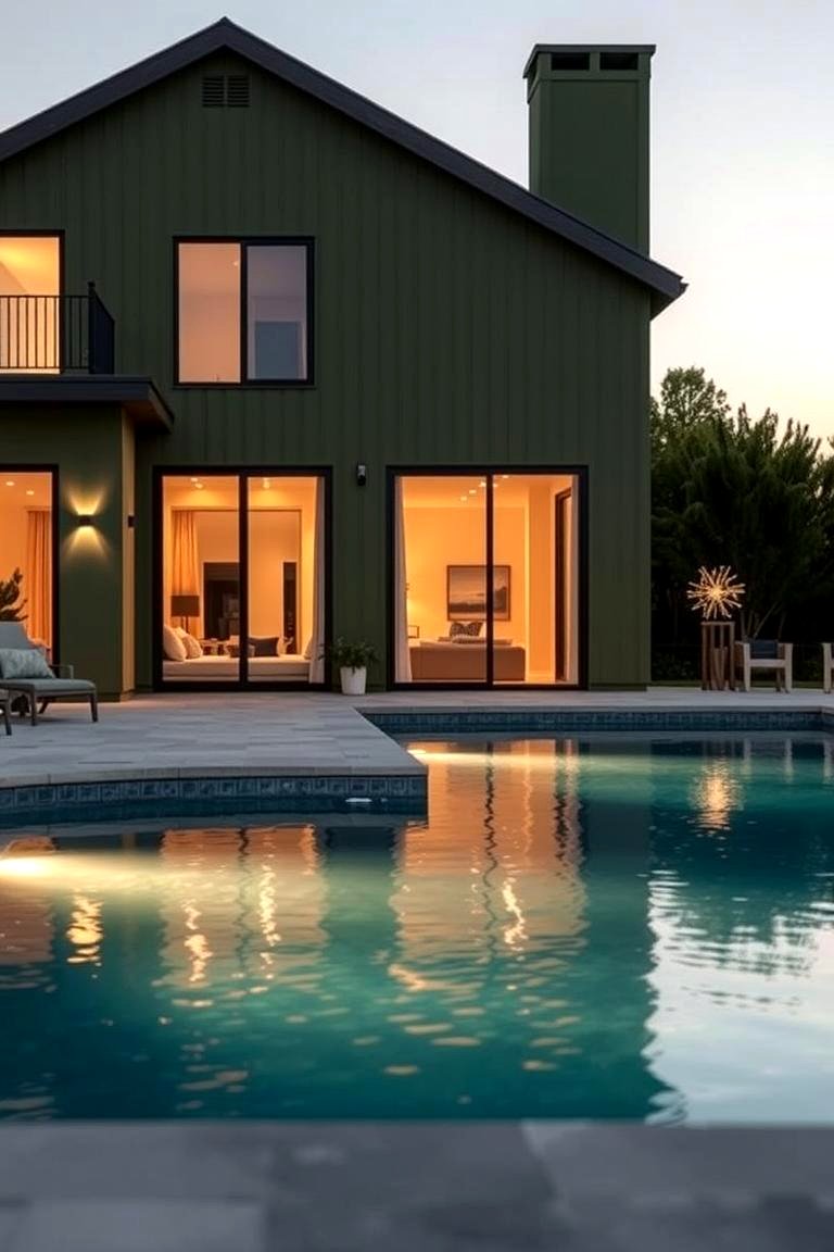 22 Olive Green House Exterior Design Inspirations - Lost At E Minor