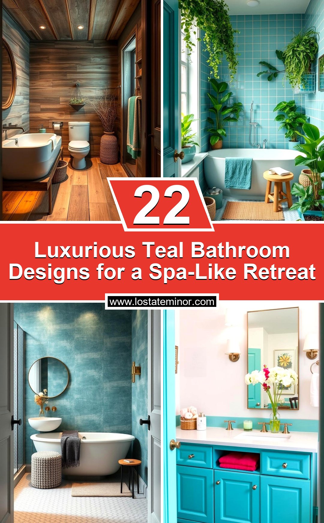 22 Luxurious Teal Bathroom Designs for a Spa-Like Retreat - Lost At E Minor