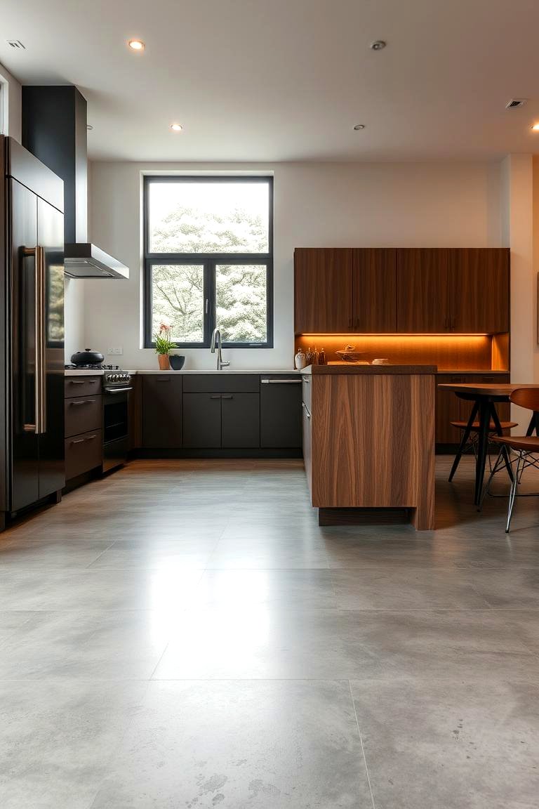 22 Concrete Floor Kitchen Ideas for Industrial & Modern Styles - Lost ...
