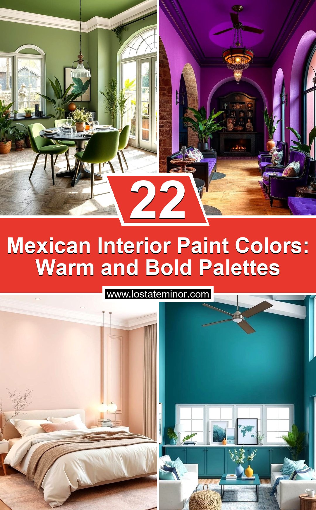 22 Mexican Interior Paint Colors: Warm & Bold Palettes - Lost At E Minor