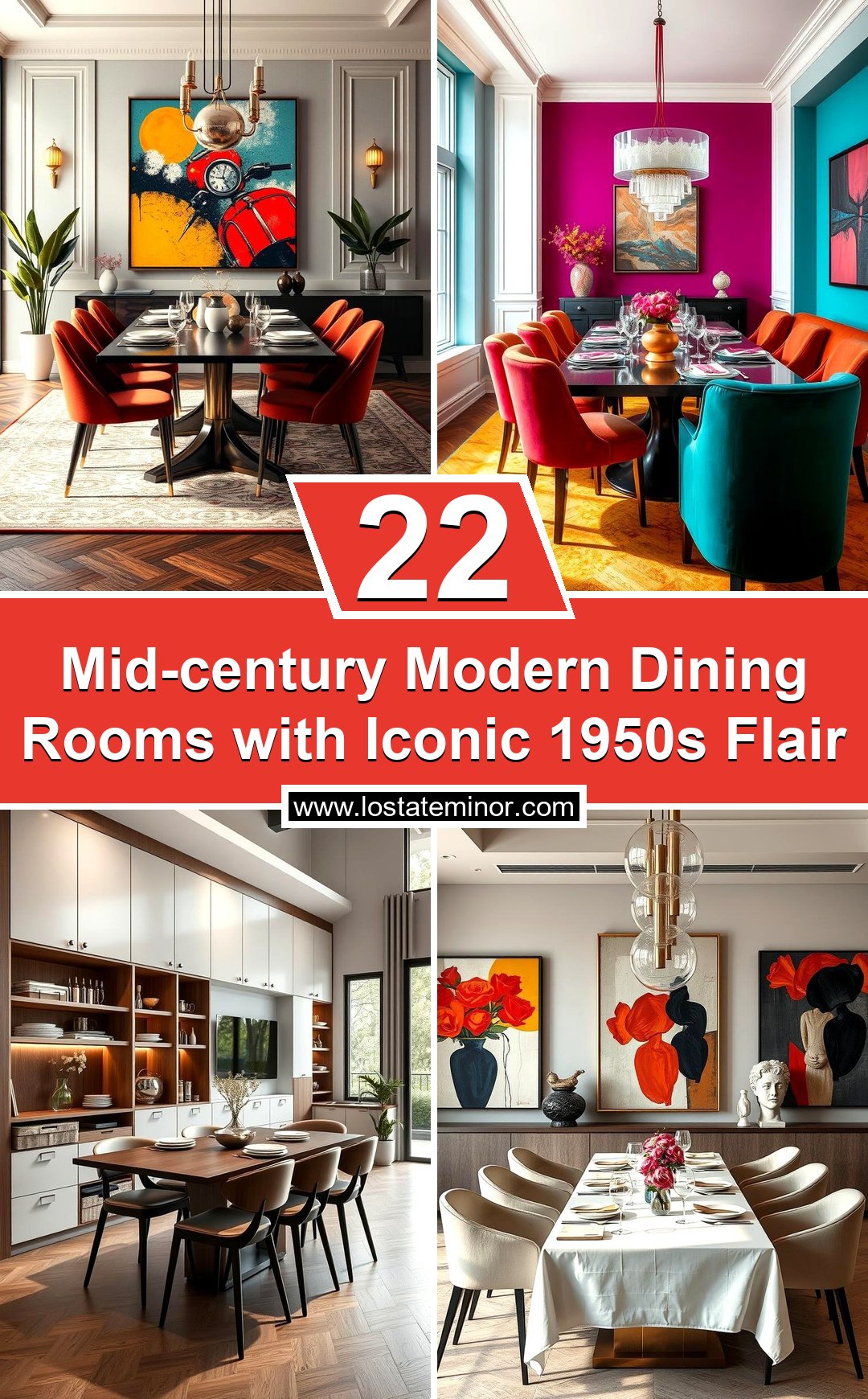 22 Mid-century Modern Dining Rooms with Iconic 1950s Flair - Lost At E ...