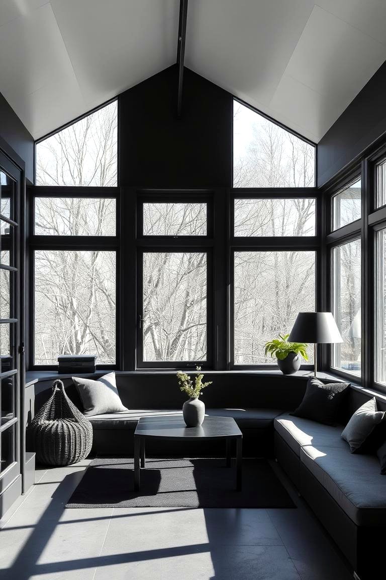 22 Black Sunroom Ideas to Create a Cozy & Inviting Retreat - Lost At E ...