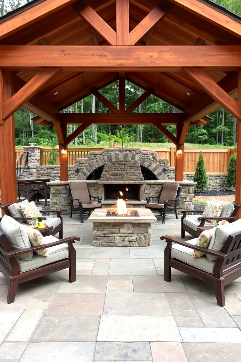 22 Stone Patio and Fire Pit Combinations for Cozy Outdoor Nights - Lost ...