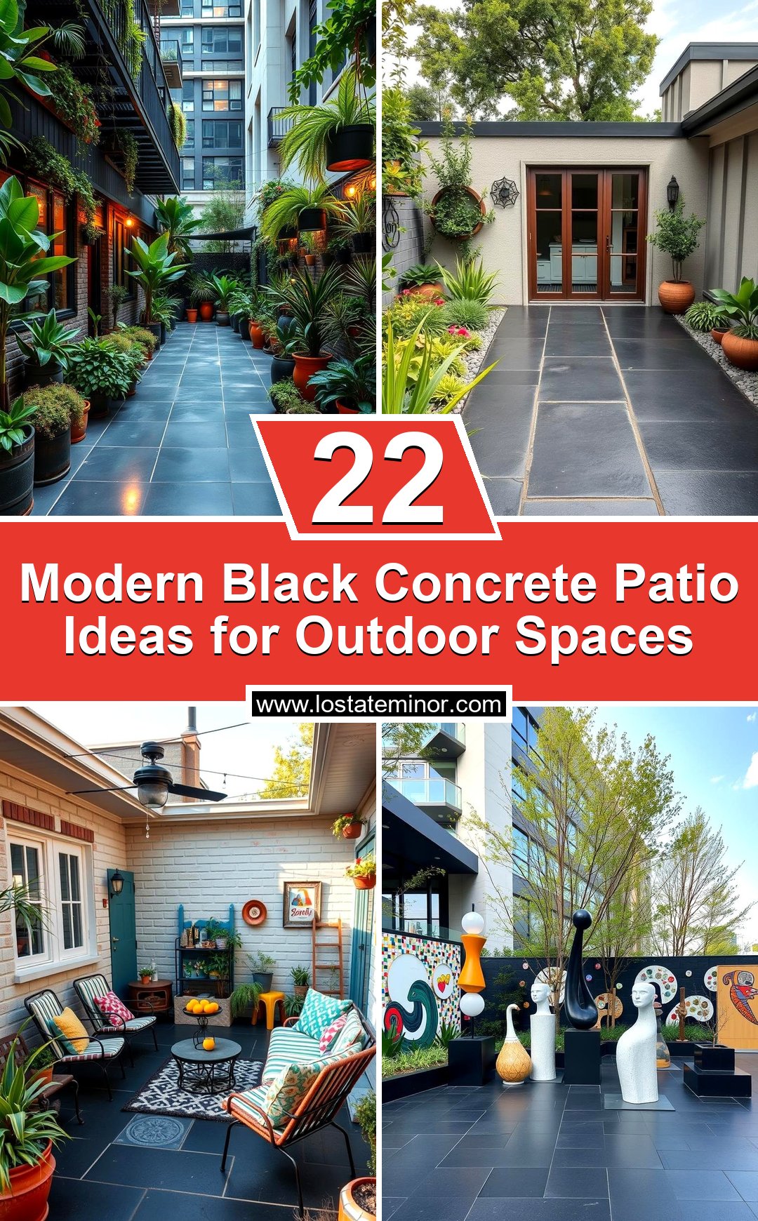 22 Modern Black Concrete Patio Ideas for Outdoor Spaces - Lost At E Minor