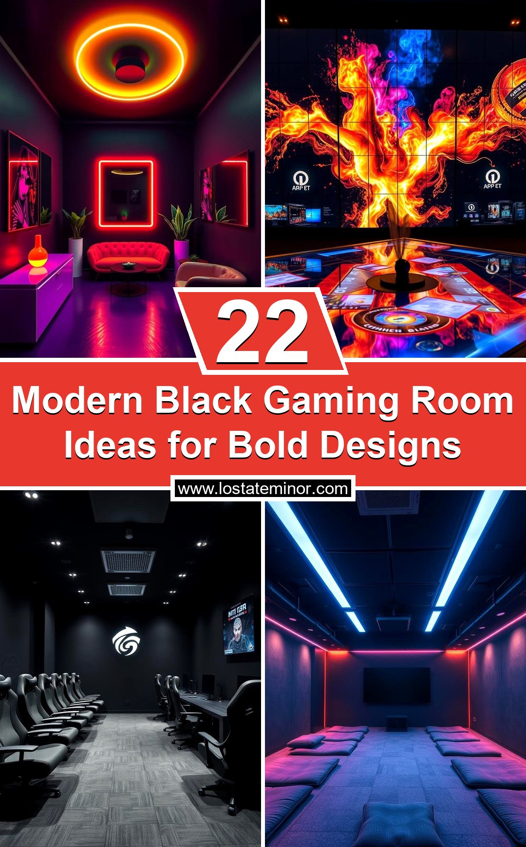 22 Modern Black Gaming Room Ideas for Bold Designs - Lost At E Minor