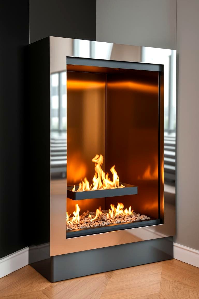22 Modern Corner Gas Fireplace Ideas for Energy-Efficient Homes - Lost ...