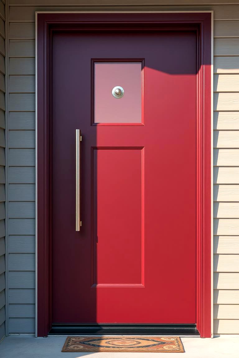 22 Dark Red Front Door Ideas to Elevate Your Home’s Exterior - Lost At ...