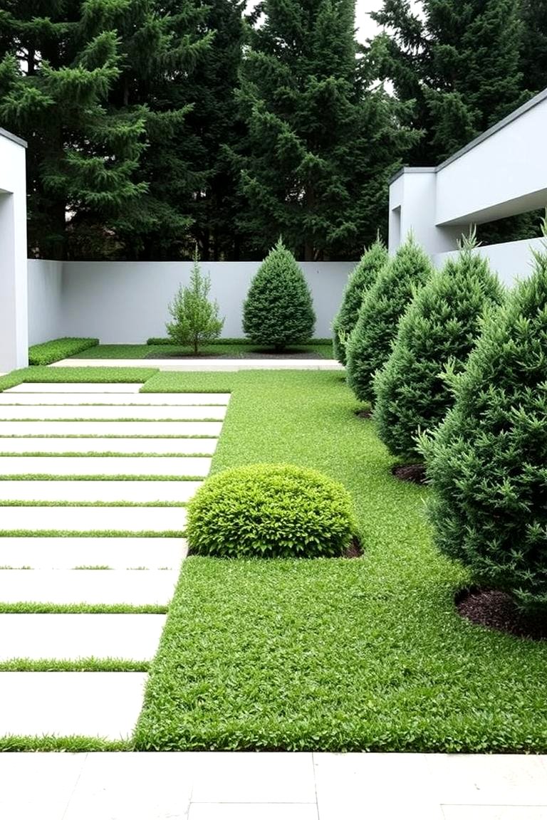 22 Lush Front Yard Evergreen Landscaping Ideas for Year-Round Beauty ...