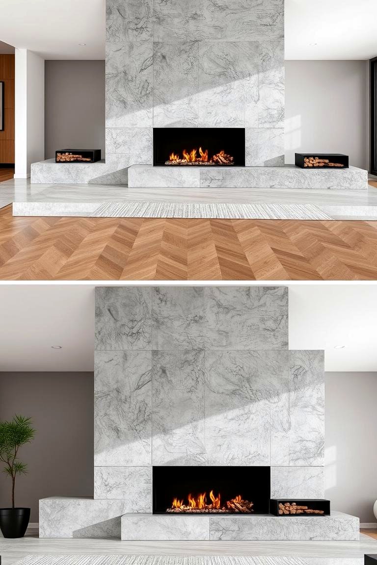 22 Concrete Fireplace Ideas for Modern & Industrial Interiors - Lost At ...