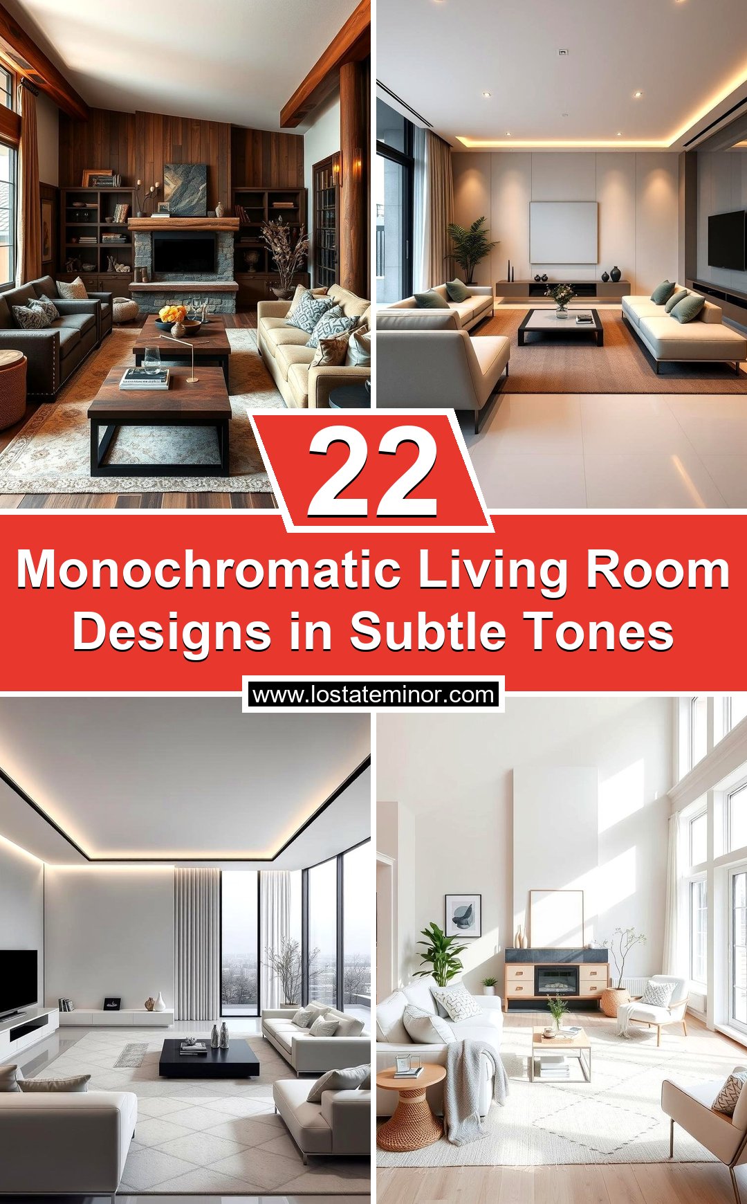 22 Monochromatic Living Room Designs in Subtle Tones - Lost At E Minor