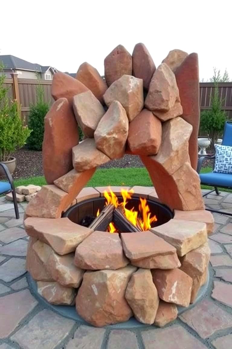 22 Stunning Rock Fire Pit Ideas for Outdoor Gatherings - Lost At E Minor