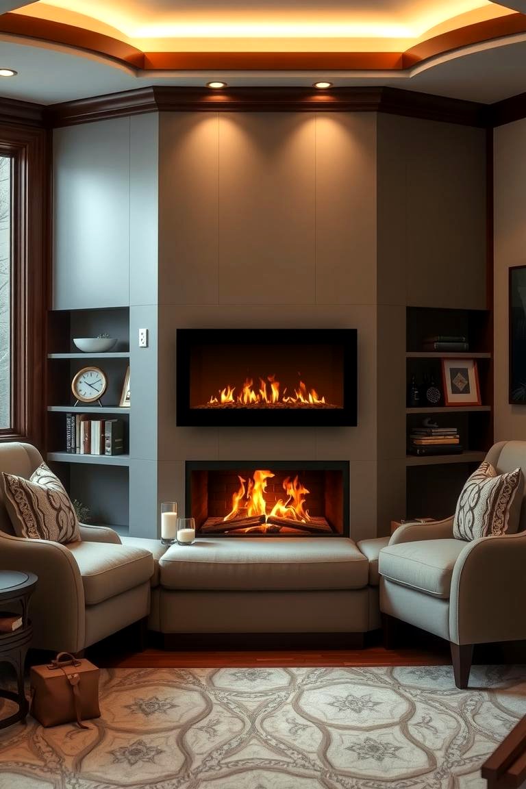 22 Modern Corner Gas Fireplace Ideas for Energy-Efficient Homes - Lost ...