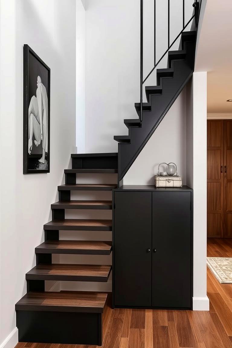 22 Black Staircase Ideas for Striking Modern & Industrial Homes - Lost ...