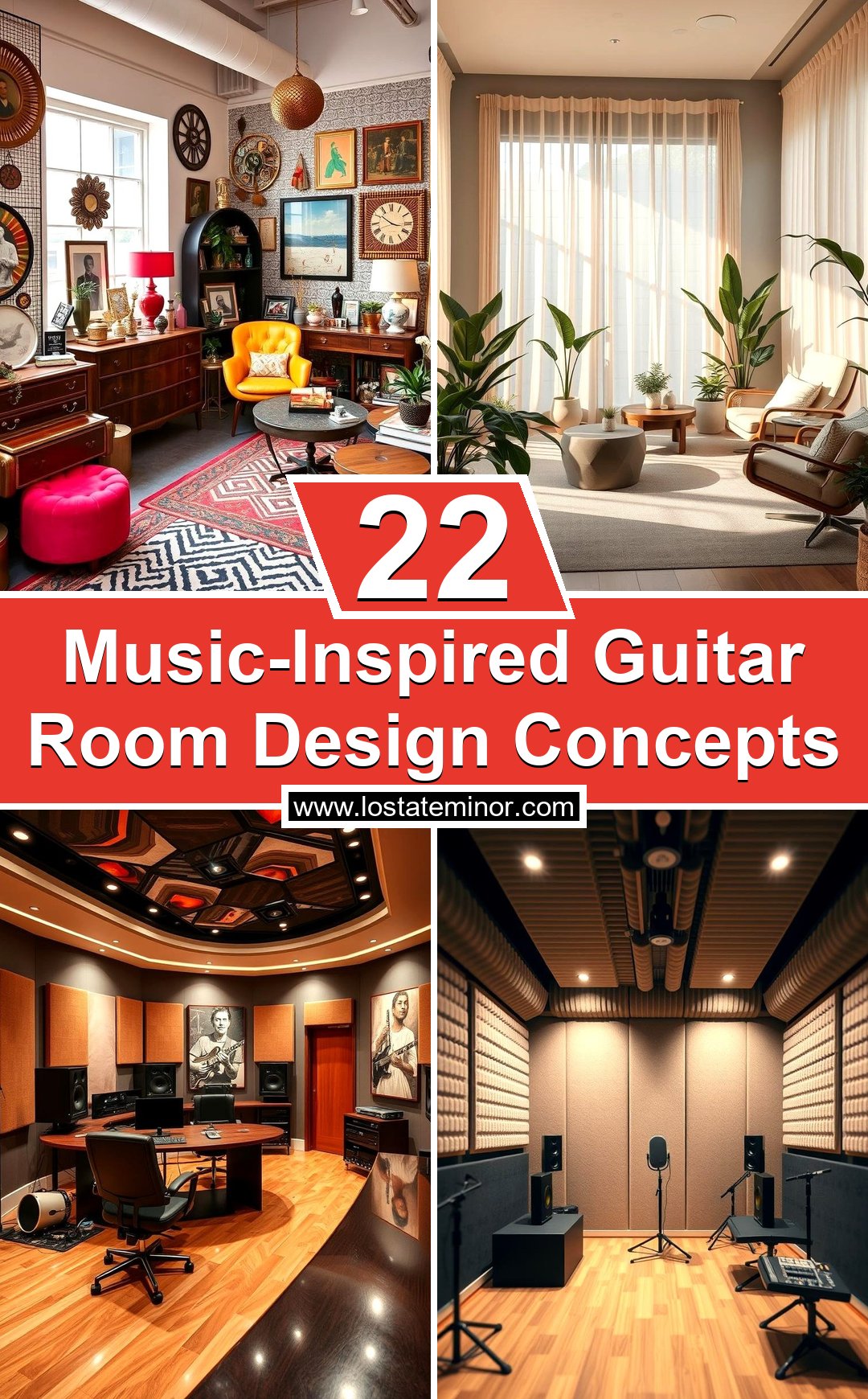 22 Music-Inspired Guitar Room Design Concepts - Lost At E Minor