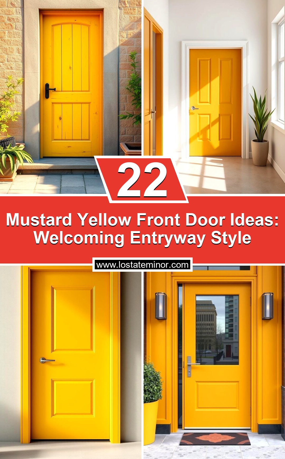 22 Mustard Yellow Front Door Ideas: Welcoming Entryway Style - Lost At ...
