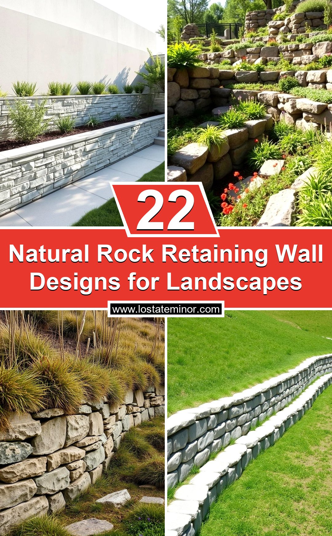 22 Natural Rock Retaining Wall Designs for Landscapes - Lost At E Minor