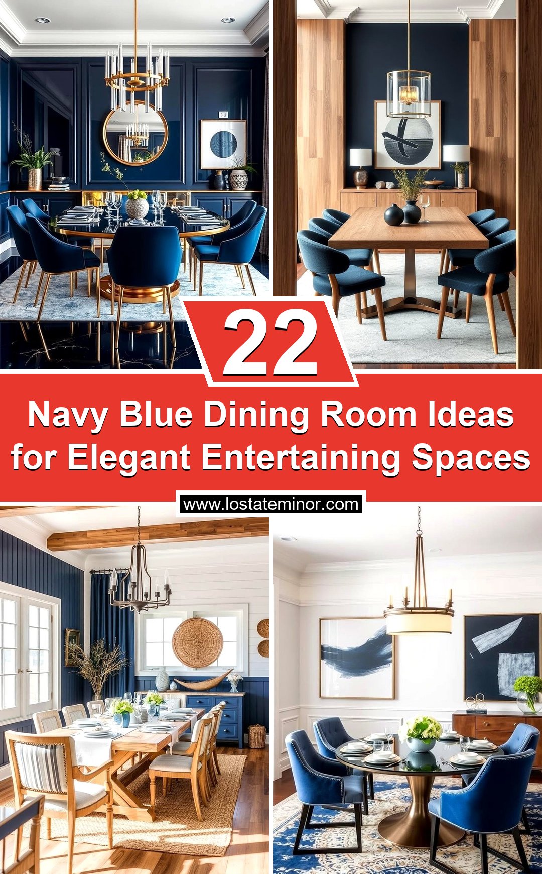 22 Navy Blue Dining Room Ideas for Elegant Entertaining Spaces - Lost ...