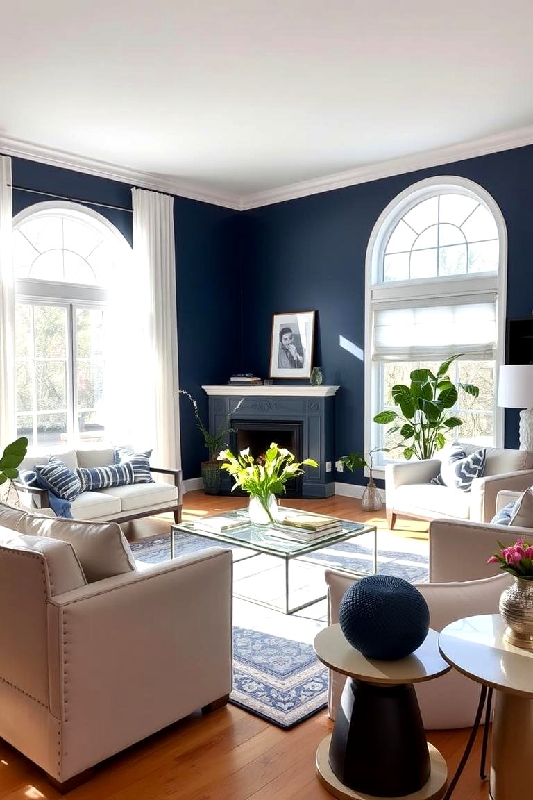 22 Navy Living Room Ideas for Deep, Cozy, and Stylish Spaces - Lost At ...