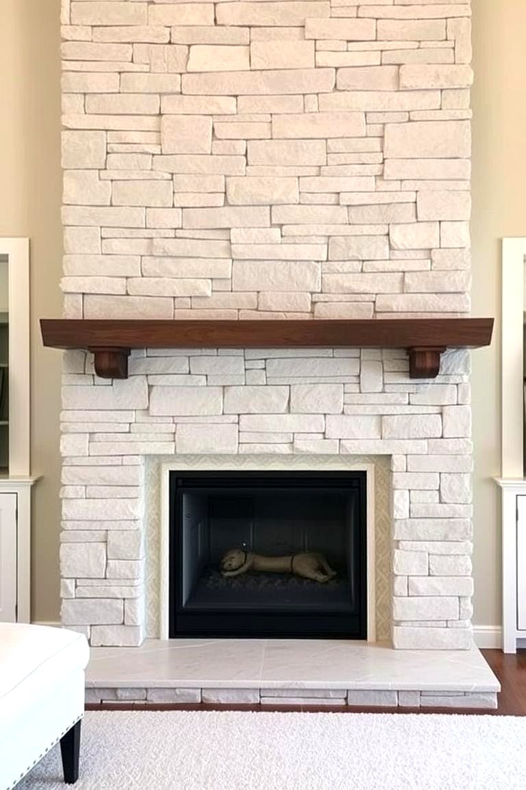 22 Faux Stone Fireplace Ideas for Affordable Elegance - Lost At E Minor