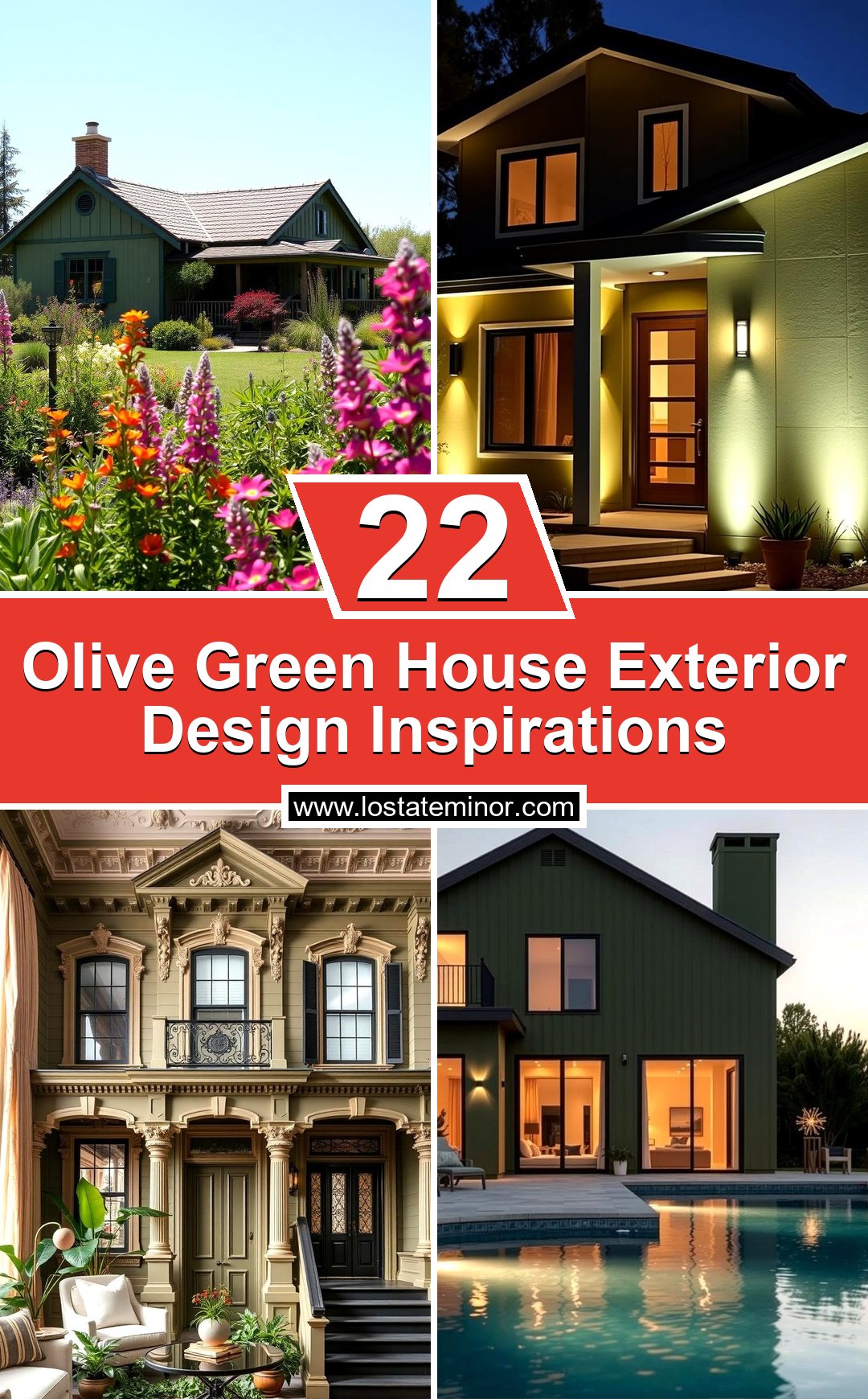 22 Olive Green House Exterior Design Inspirations - Lost At E Minor