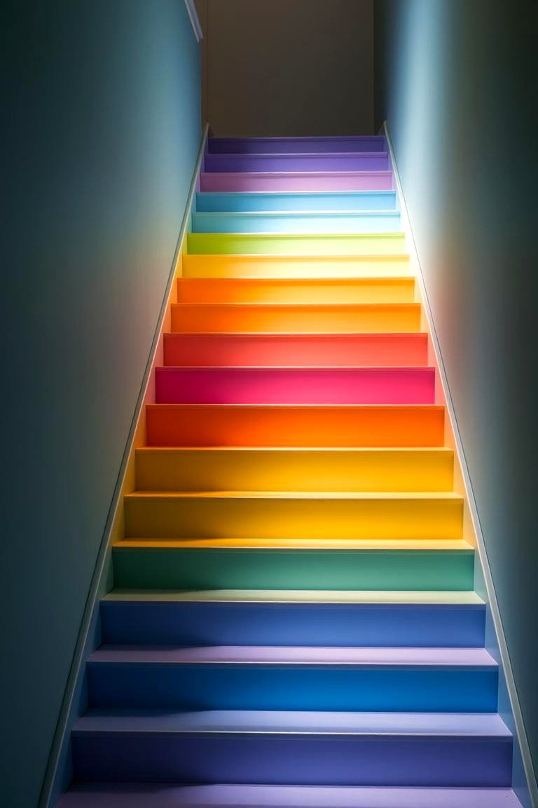 22 Painted Stair Ideas to Transform Your Staircase Design - Lost At E Minor