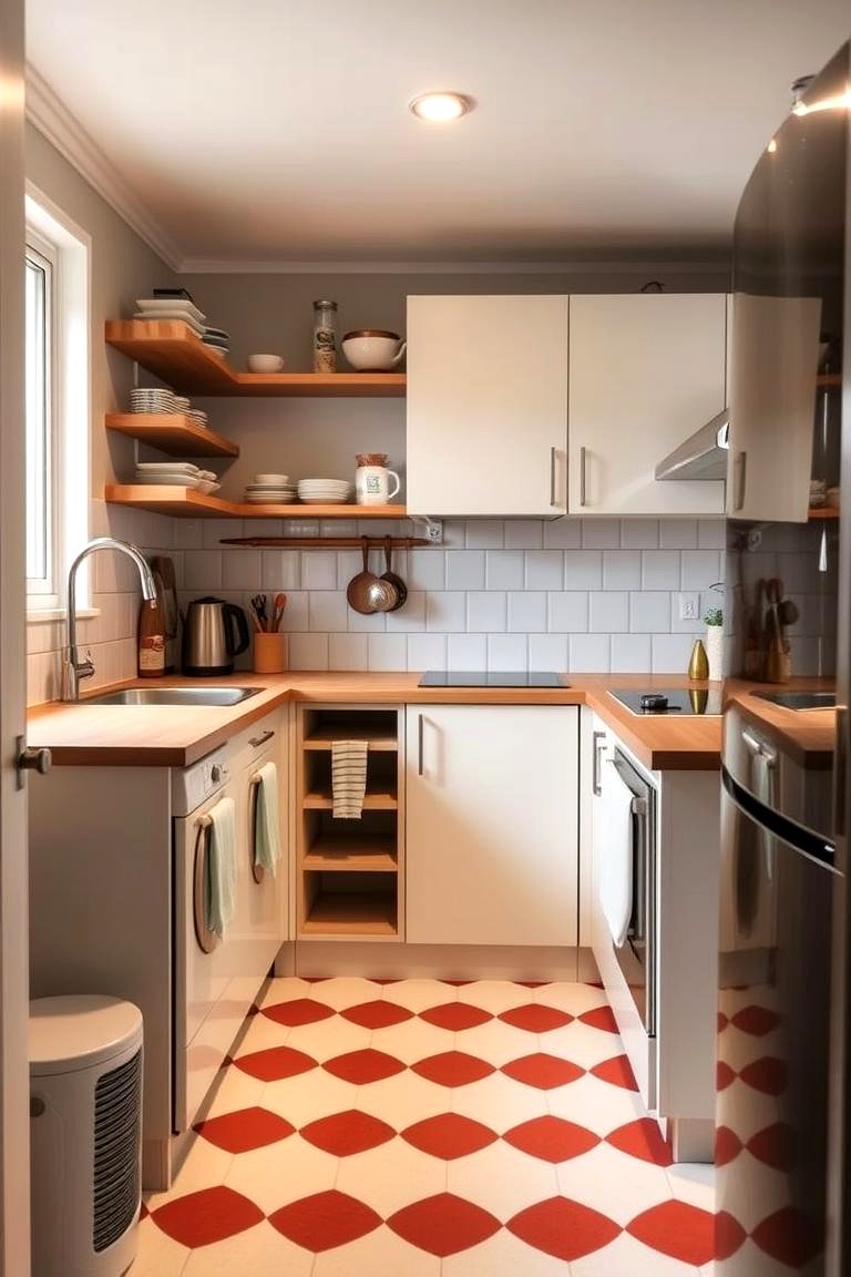 22 Retro Kitchens Showcasing Checkered Floor Designs - Lost At E Minor