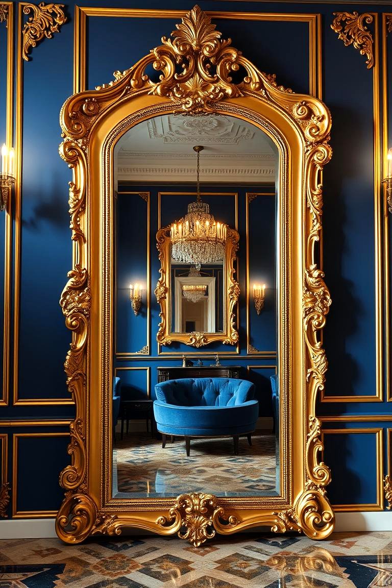 22 Blue and Gold Living Room Decor Inspiration - Lost At E Minor