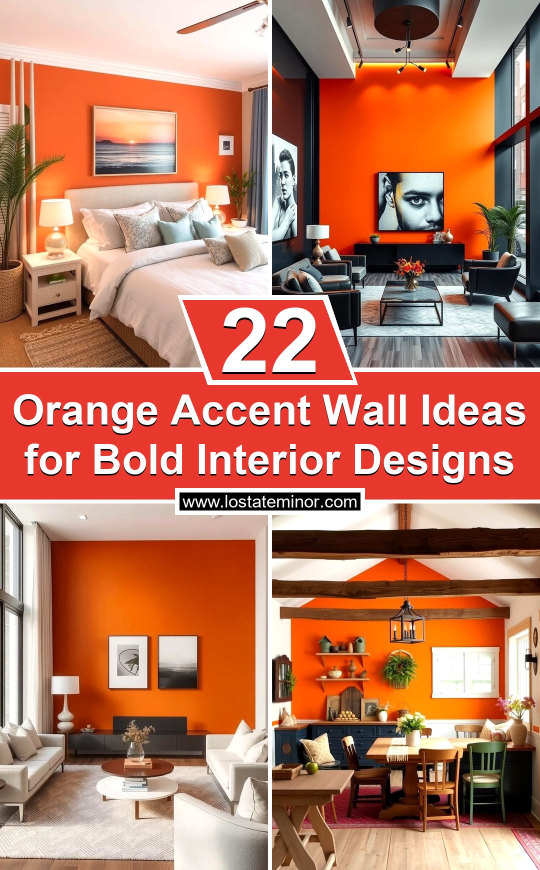 22 Orange Accent Wall Ideas for Bold Interior Designs - Lost At E Minor