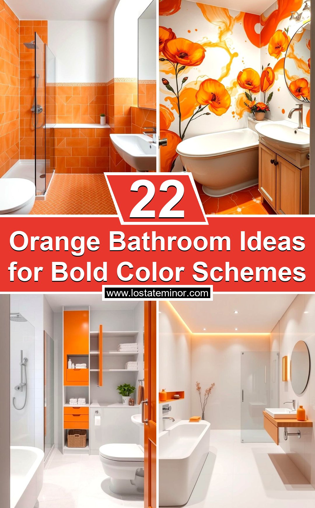 22 Orange Bathroom Ideas for Bold Color Schemes - Lost At E Minor