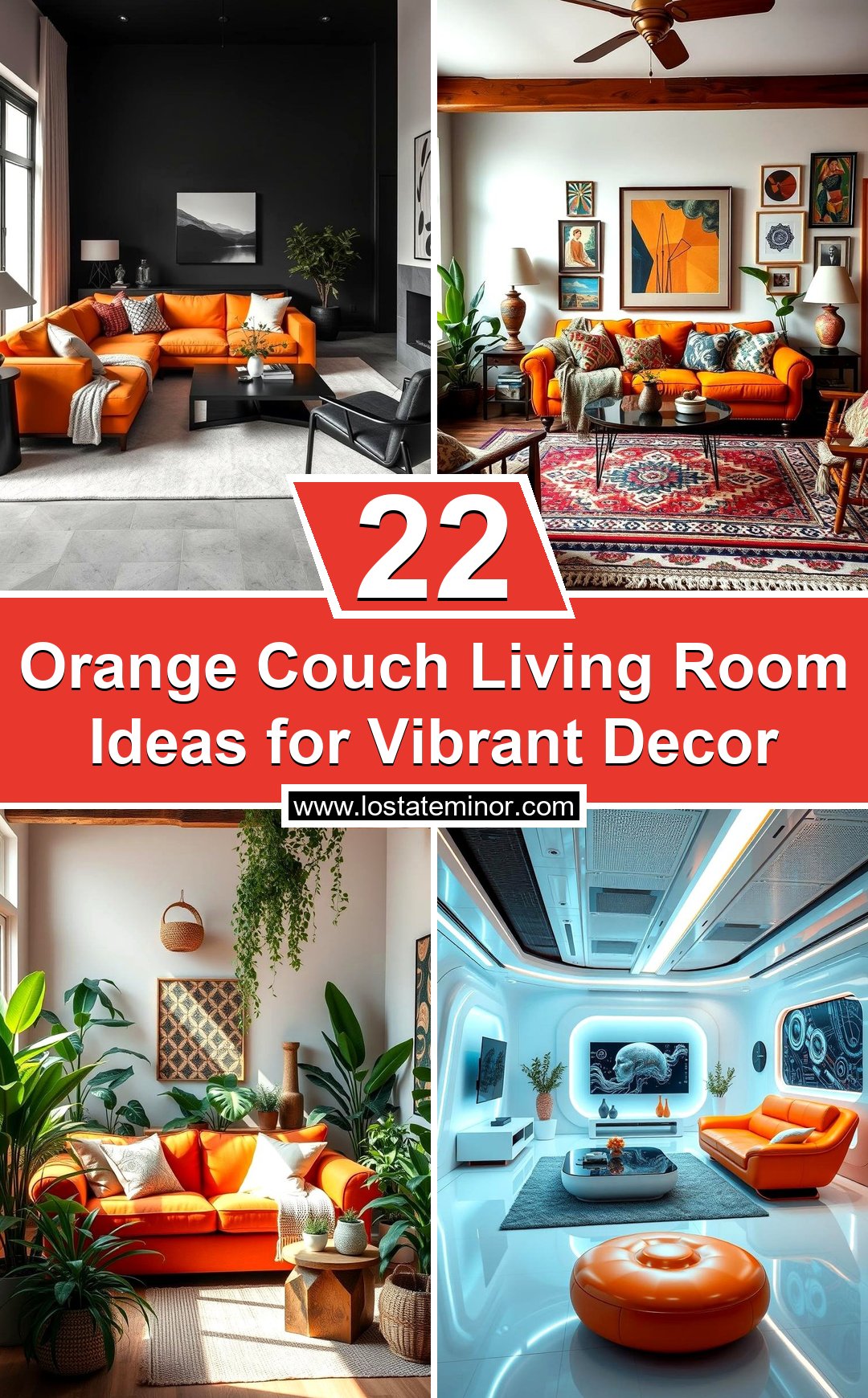 22 Orange Couch Living Room Ideas for Vibrant Decor - Lost At E Minor