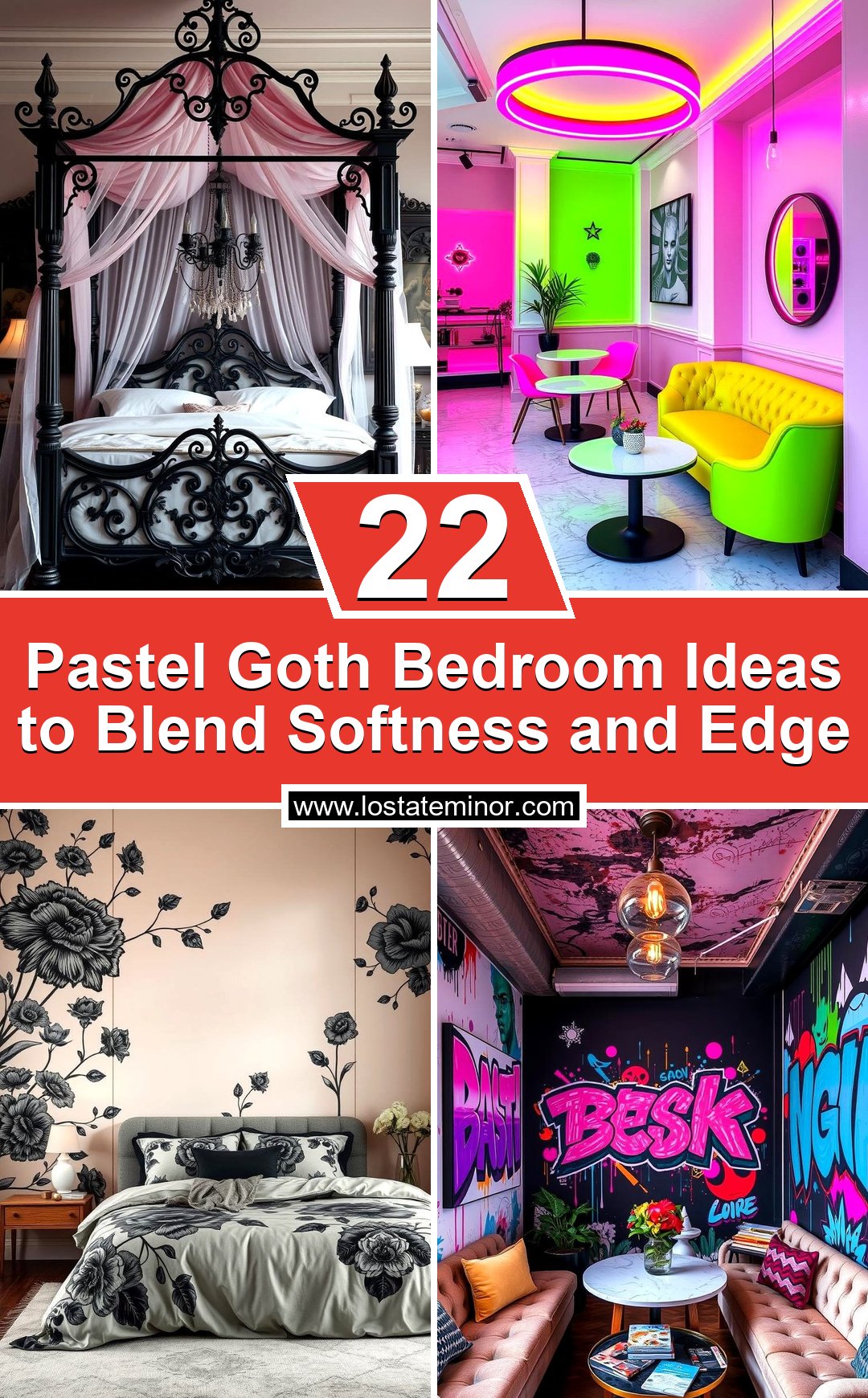 22 Pastel Goth Bedroom Ideas to Blend Softness and Edge - Lost At E Minor