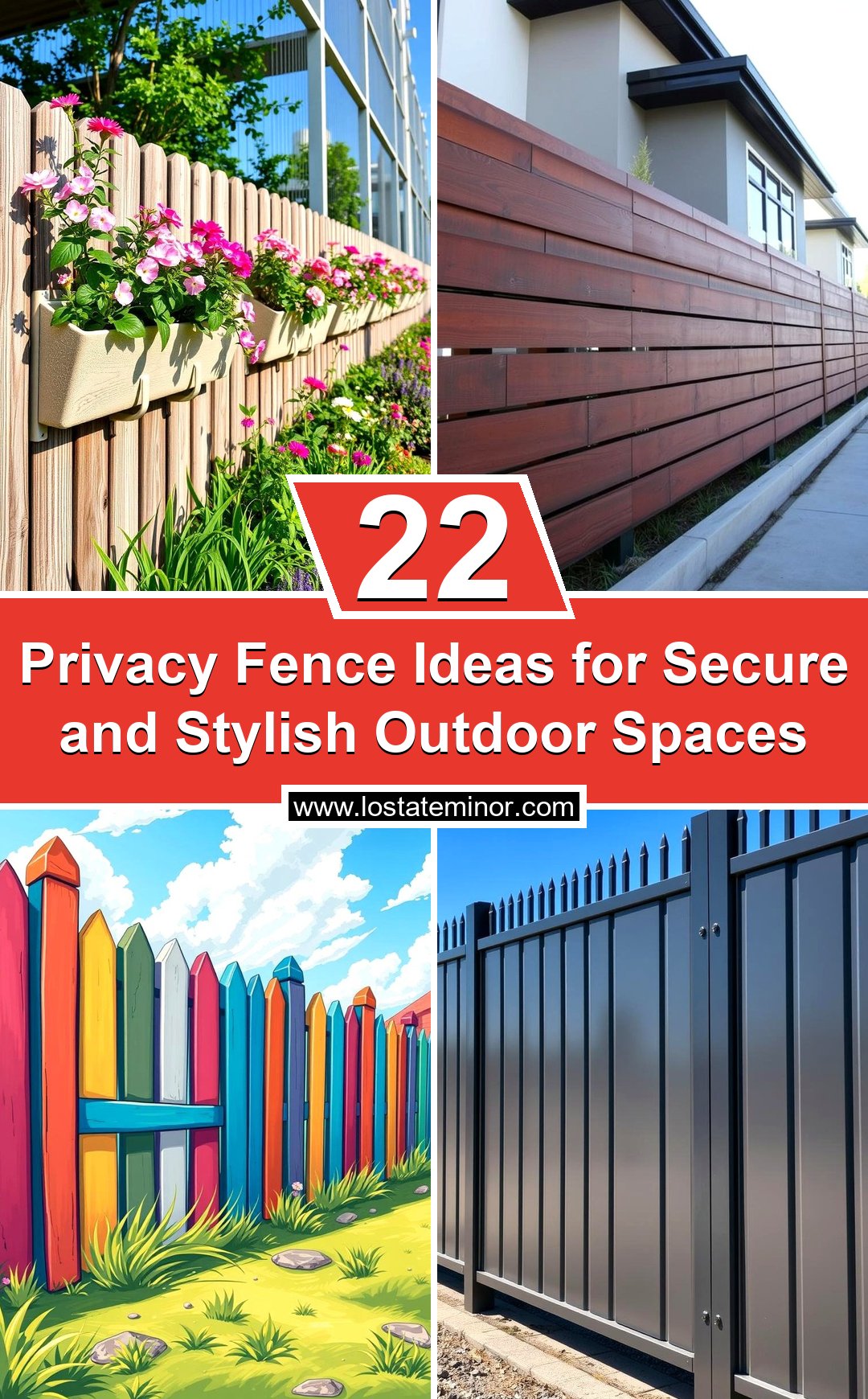 22 Privacy Fence Ideas for Secure & Stylish Outdoor Spaces - Lost At E ...