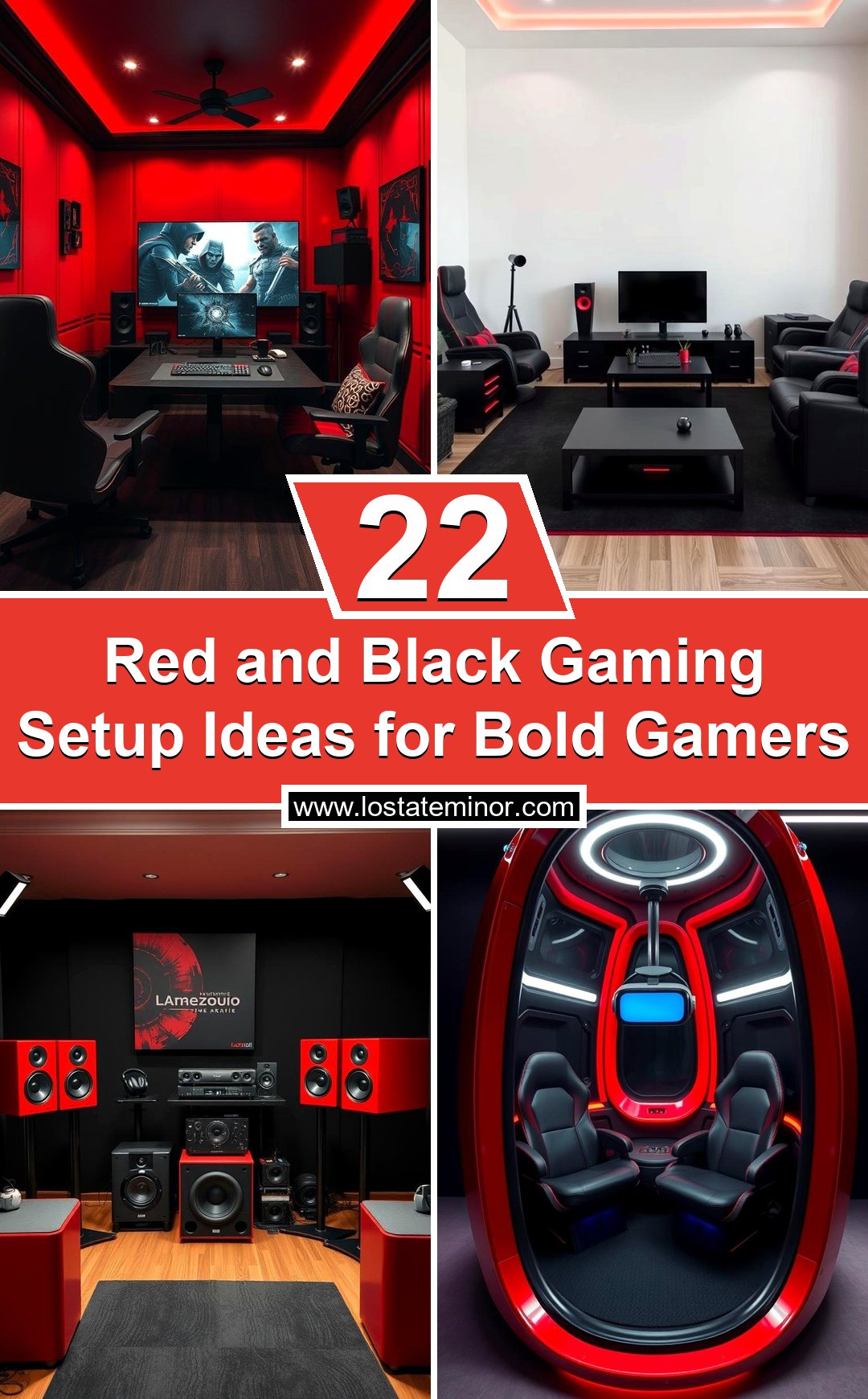 22 Red & Black Gaming Setup Ideas for Bold Gamers - Lost At E Minor