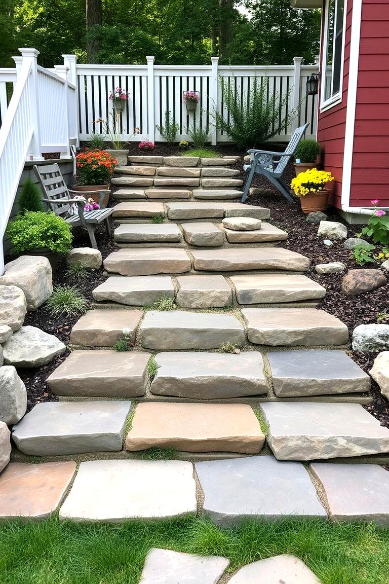 22 Flagstone Step Ideas for Natural Landscape Transitions - Lost At E Minor