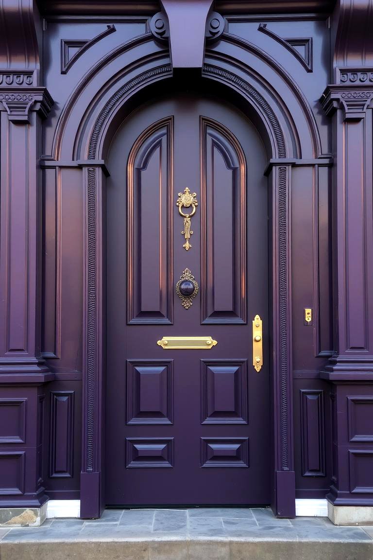 22 Dark Purple Front Door Ideas for a Striking Entry - Lost At E Minor