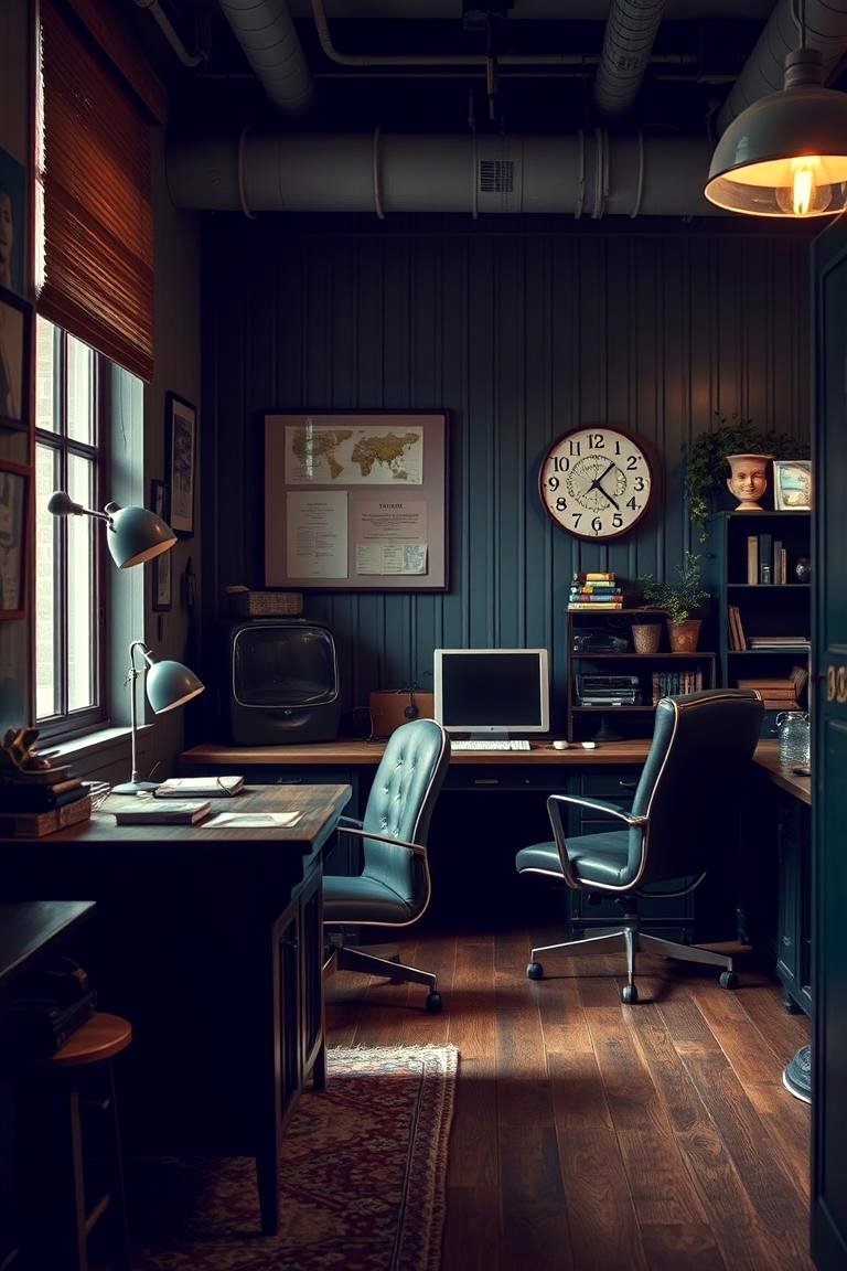 22 Dark Green Office Ideas for a Focused Work Environment - Lost At E Minor