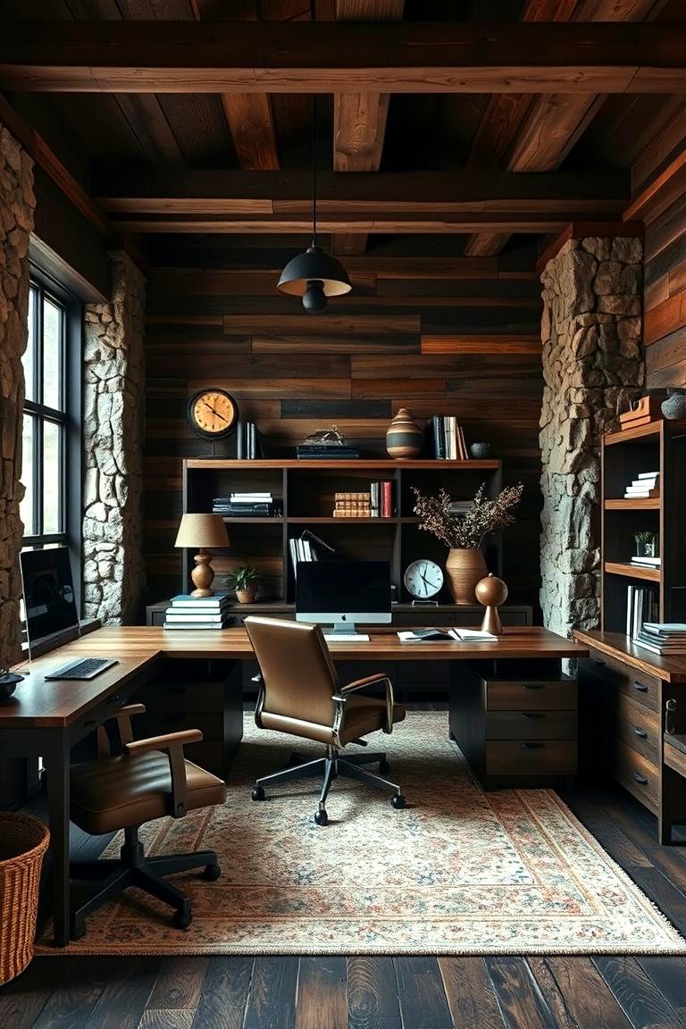 22 Dark Home Office Design Ideas for Focused Productivity - Lost At E Minor
