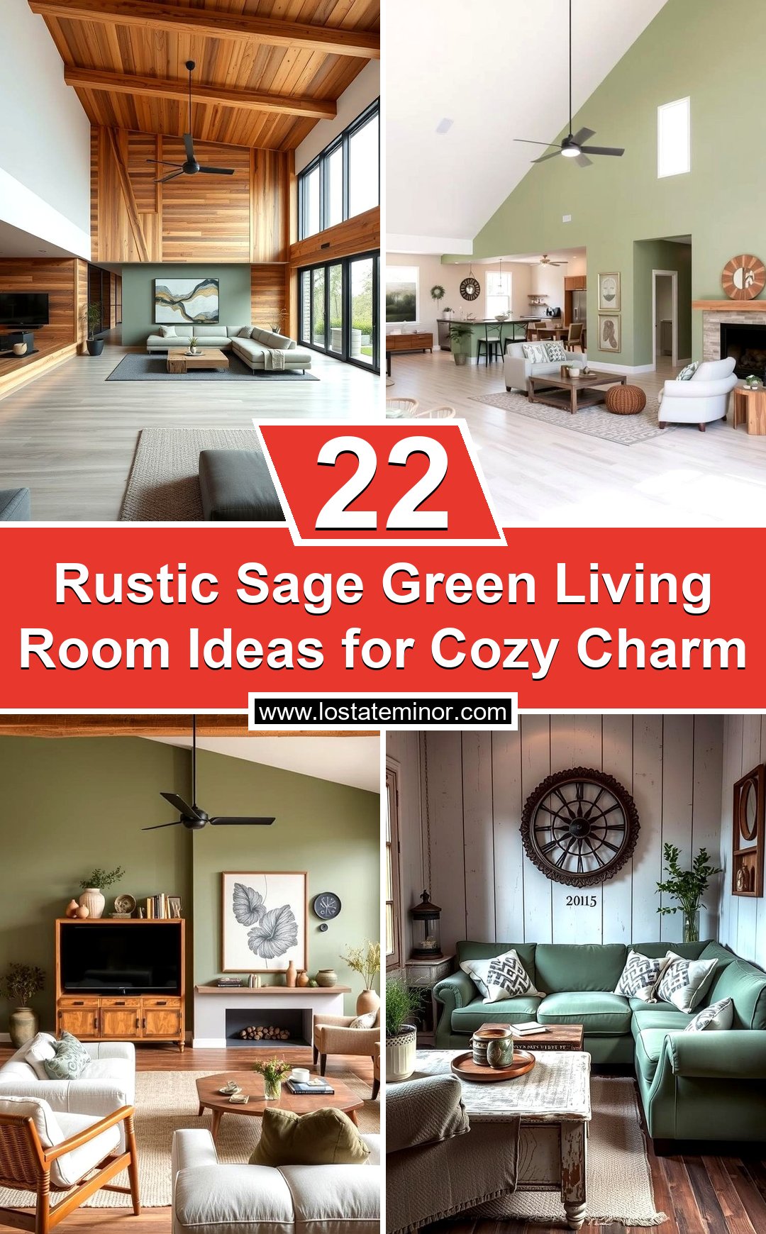 22 Rustic Sage Green Living Room Ideas for Cozy Charm - Lost At E Minor