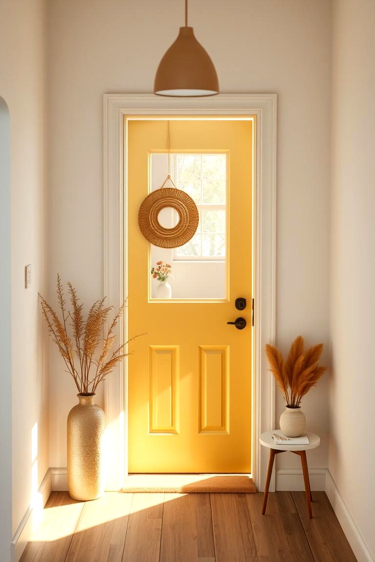 22 Mustard Yellow Front Door Ideas: Welcoming Entryway Style - Lost At ...