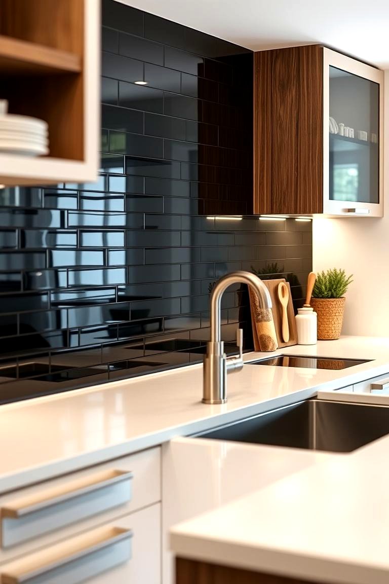22 Dramatic Kitchens With Black Backsplashes: Bold Accent Ideas - Lost ...