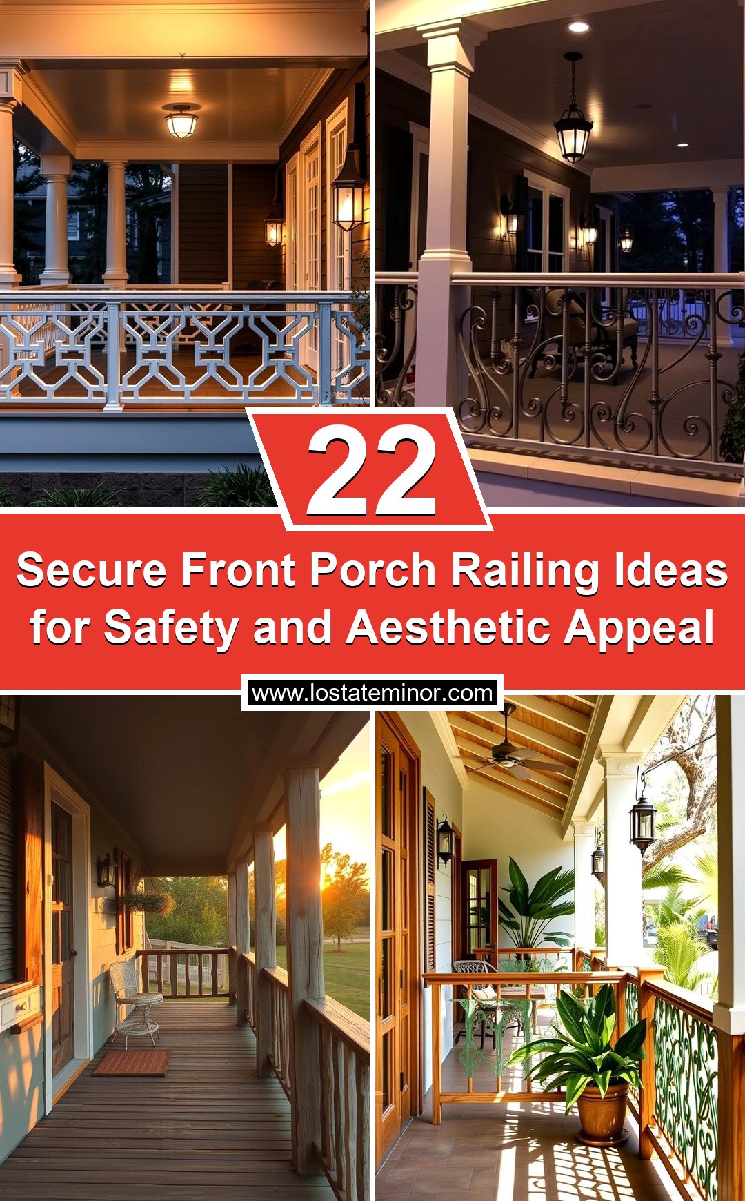 22 Secure Front Porch Railing Ideas for Safety & Aesthetic Appeal ...