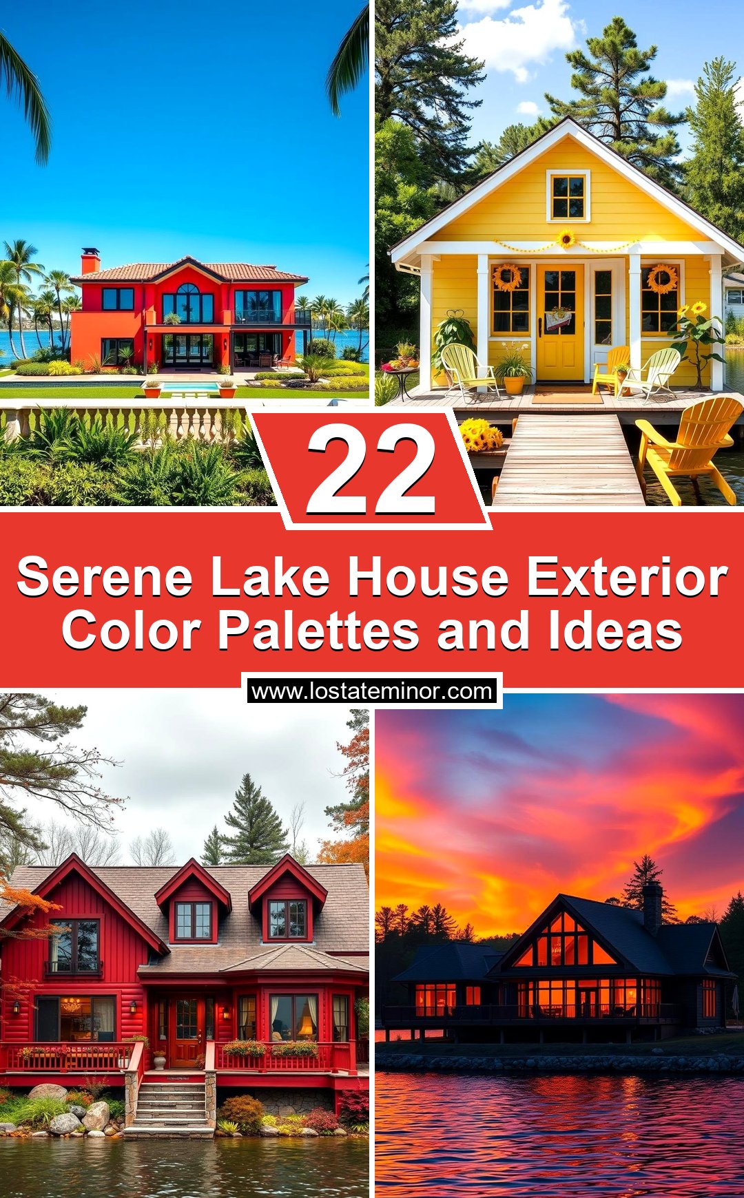 22 Serene Lake House Exterior Color Palettes & Ideas - Lost At E Minor