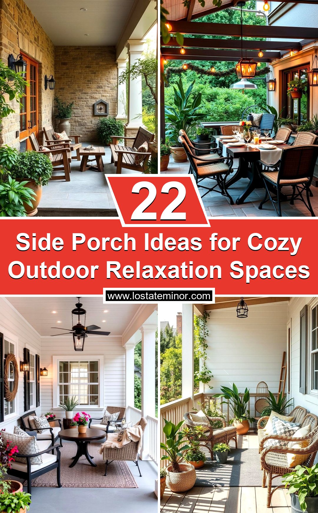 22 Side Porch Ideas for Cozy Outdoor Relaxation Spaces - Lost At E Minor