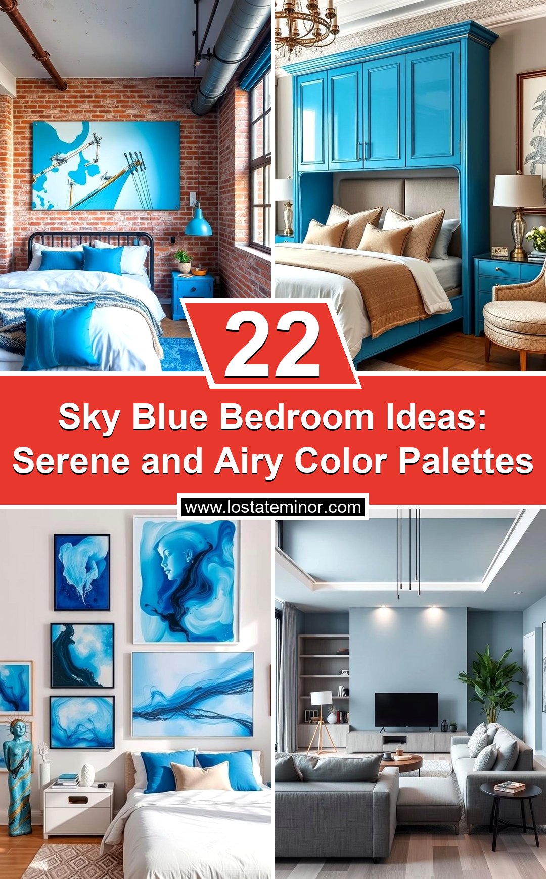 22 Sky Blue Bedroom Ideas: Serene & Airy Color Palettes - Lost At E Minor